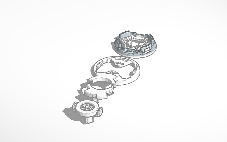 3D design Beyblade Burst Zen Template - Tinkercad