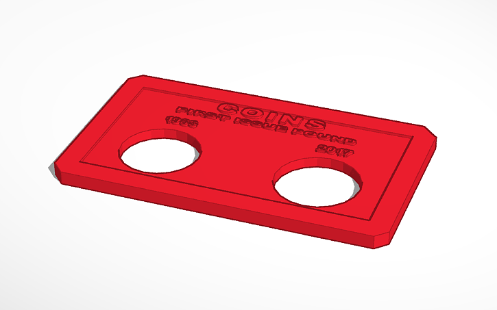 3D design Pound coin holder | Tinkercad