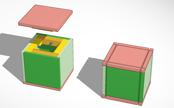 3D design Puzzle box for Physical - Tinkercad