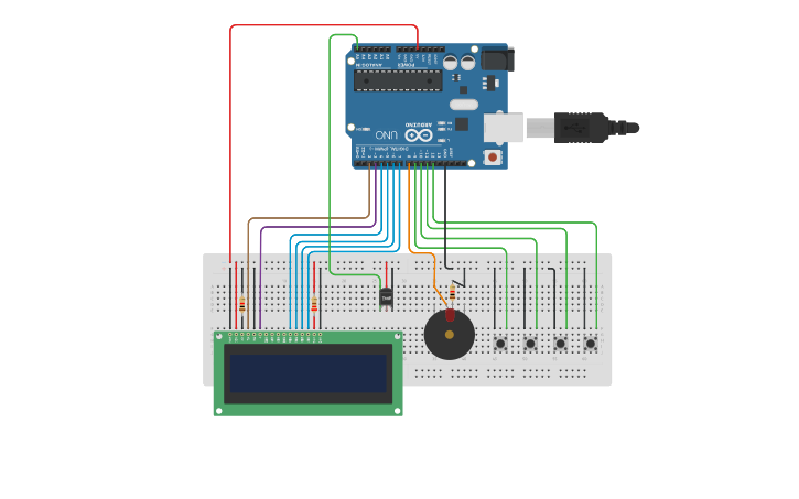 Circuit design Arduino Digital Clock - Tinkercad