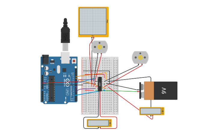 Circuit design Motor Driver - Tinkercad