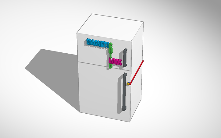 3D design Magnetic Fridge Child-Lock | Tinkercad