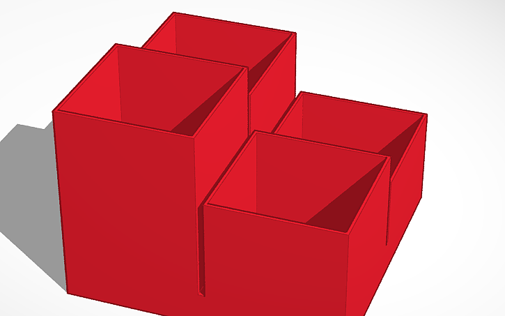 3D design Desk storage spaces - Tinkercad