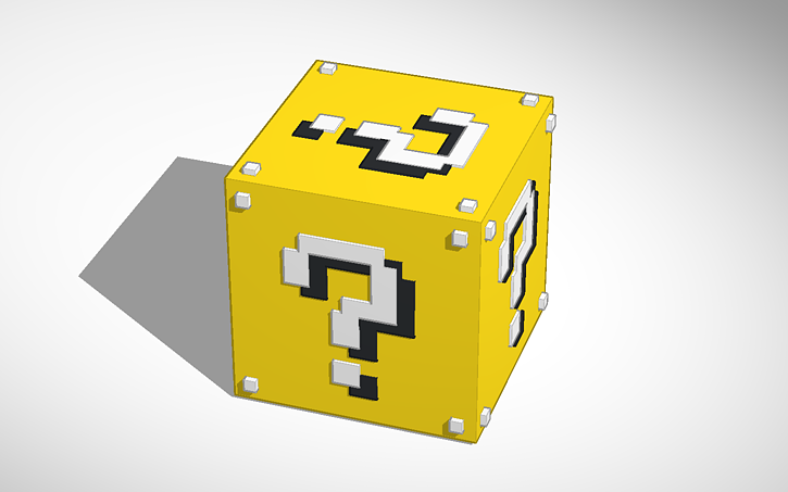 3D design Minecraft Lucky Block - Tinkercad
