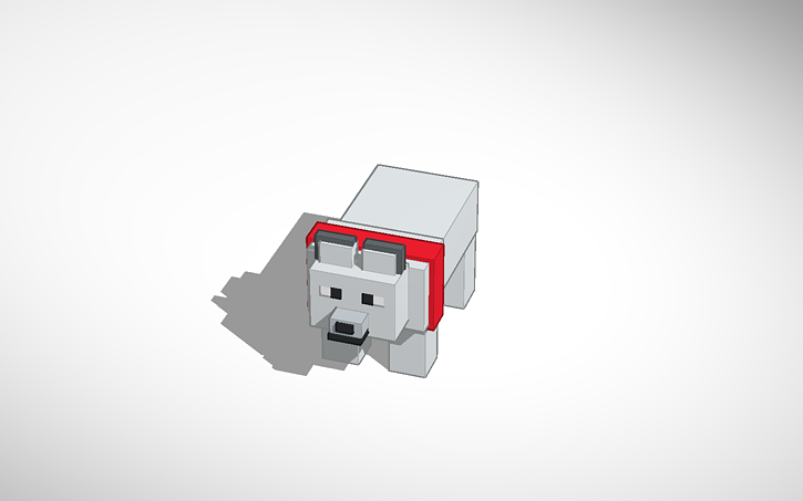 3D design Minecraft Wolf | Tinkercad