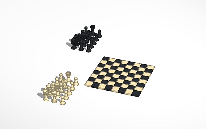 3D design Chess set - Tinkercad