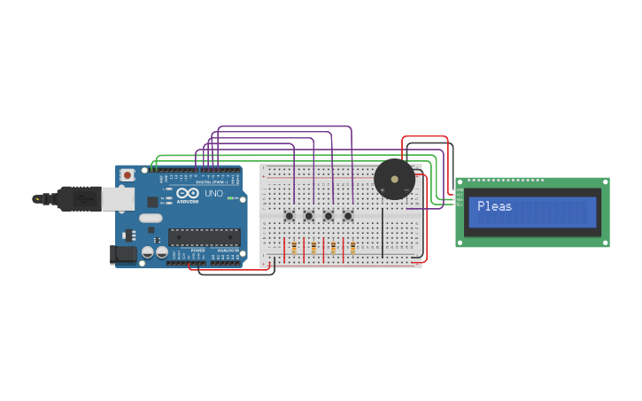 Circuit design Final #6 music player - Tinkercad