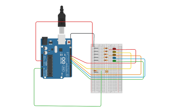 Circuit Design Guia 4 Encendido De Leds Con Fotoresistencia Tinkercad