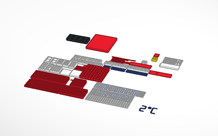 3D design 7-Segments 3D-prints for 5mm LED - Tinkercad