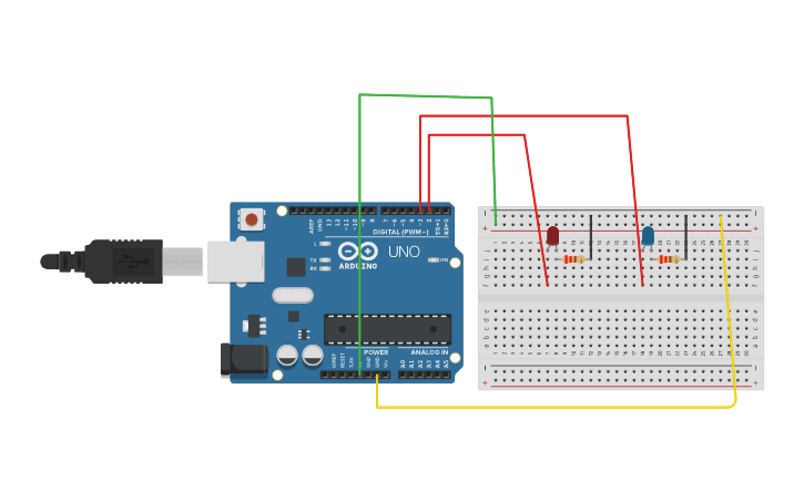 Circuit design LED’s on and off upon user’s choice using if else ...