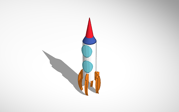 3D design ROCKET - Tinkercad
