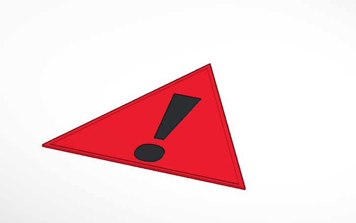 3D design danger sign | Tinkercad