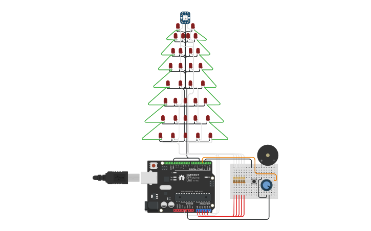 Circuit design Arvore de Natal | Tinkercad