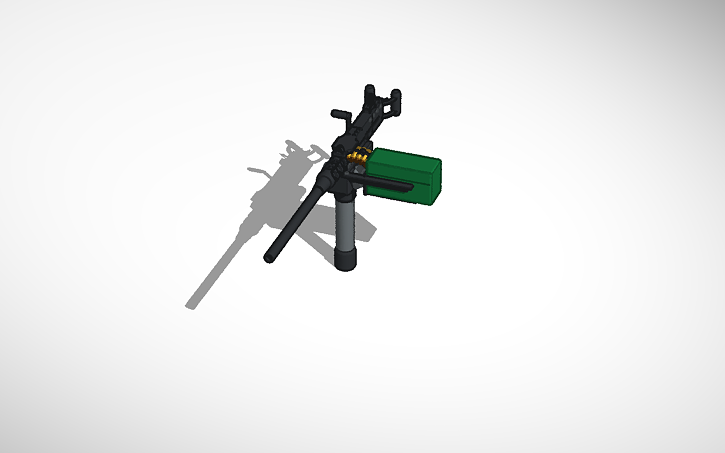 3D design .50 cal machine gun - Tinkercad