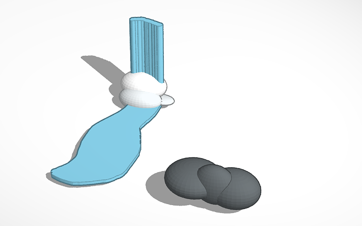 3D design waterfall - Tinkercad