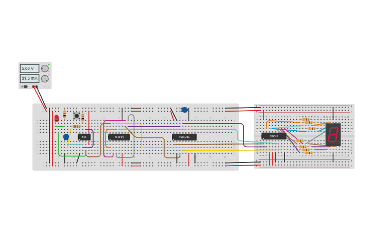 Circuit design Unbiased Electronic Dice - Tinkercad