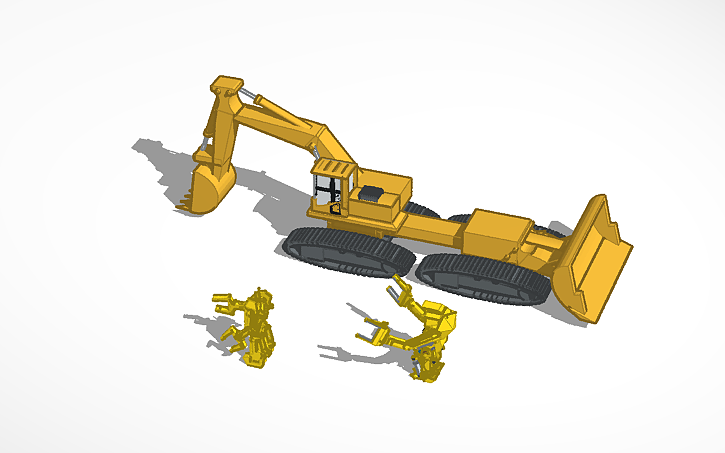 3D design Sci fi Construction Excavator #Construction - Tinkercad