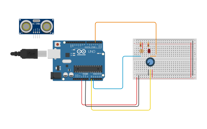 Circuit design LDR-Potenciometro - Tinkercad Circuit design LDR-Potenciometro - Tinkercad