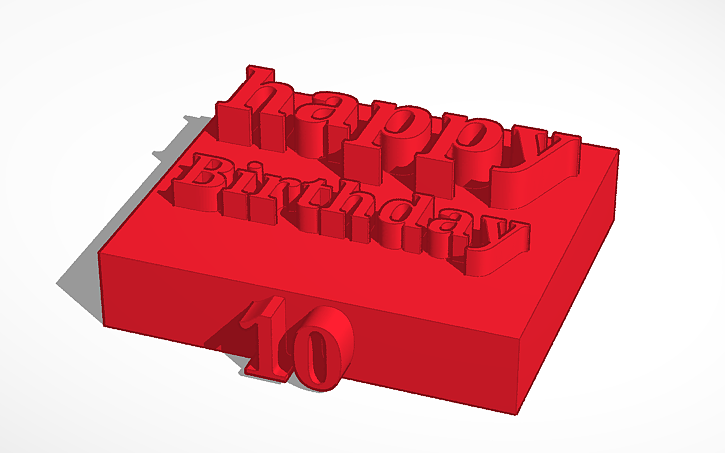 3D design Birthday - Tinkercad
