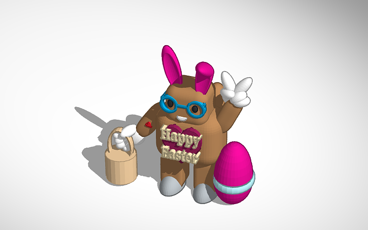 3D design Easter Bunny - Tinkercad