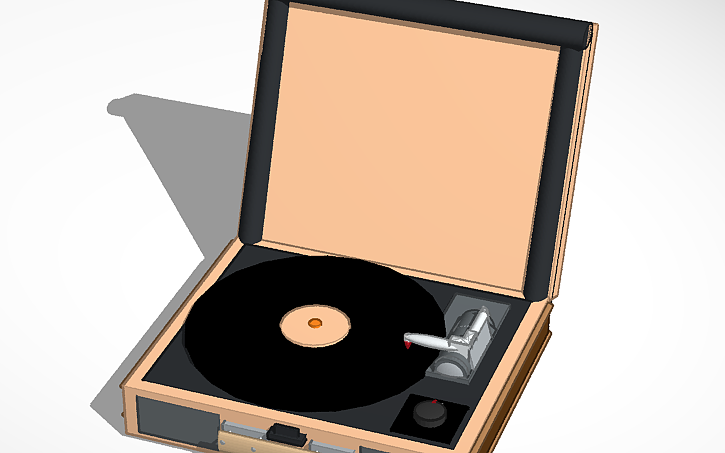 3D design record player - Tinkercad