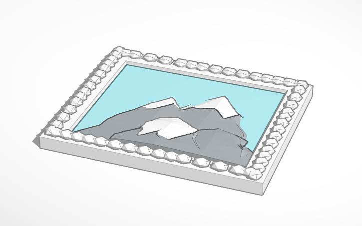 3D design painting of mountain - Tinkercad