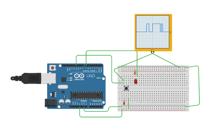 Circuit design Señales digitales - Tinkercad
