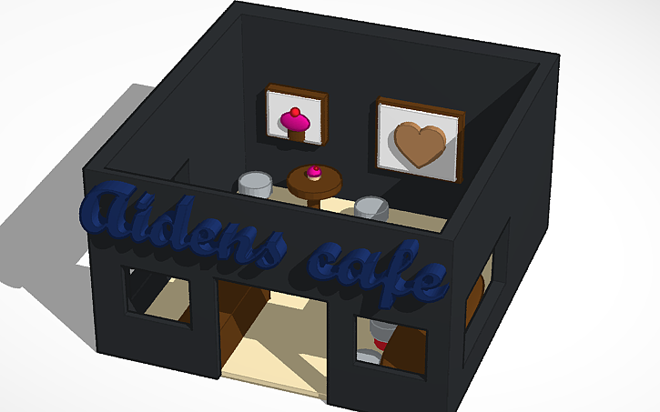 3D design aiden cafe - Tinkercad