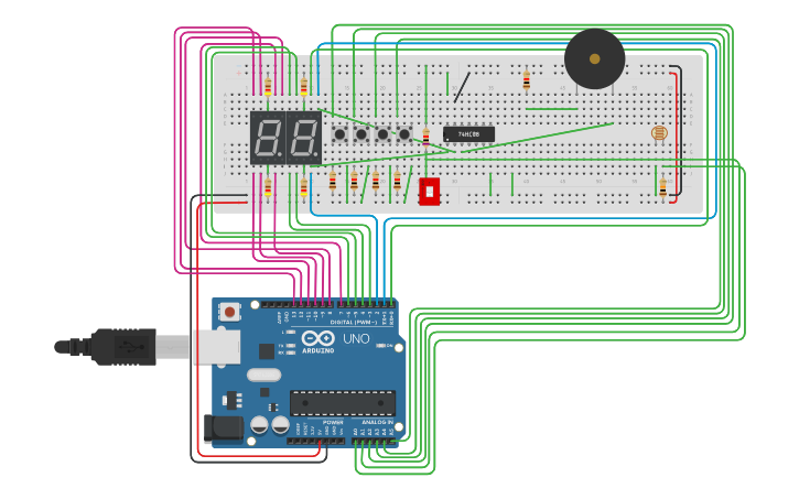 Circuit Design Project 3 Non Interrupt Version Tinkercad
