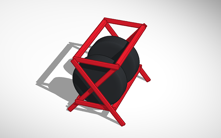3D design Tire Shelf - Tinkercad