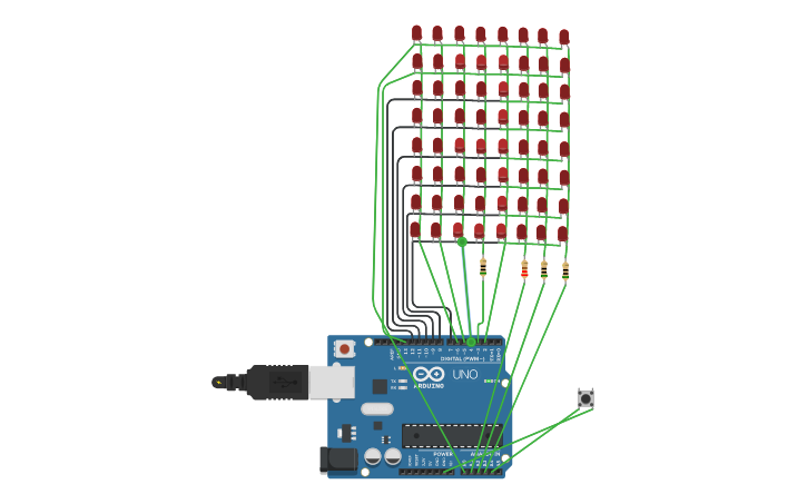 Circuit design creer matrix | Tinkercad
