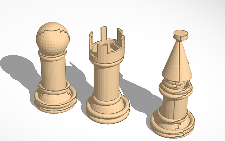 3D design CHESS SET - Tinkercad