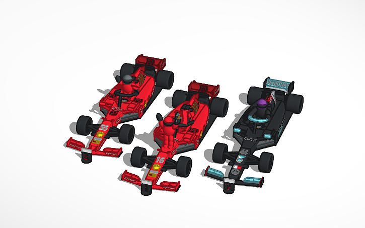 3D design F1 Podium - Tinkercad