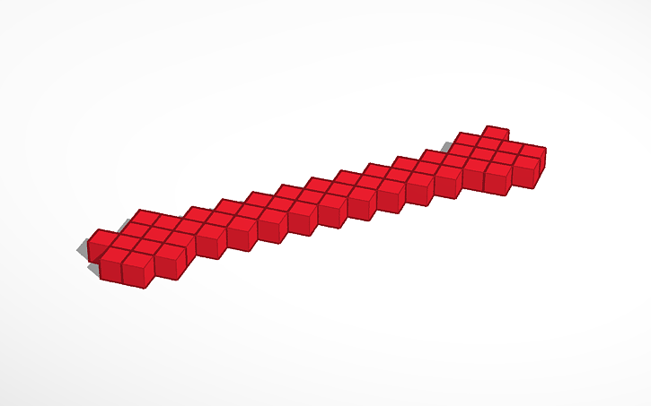 3D design minecraft bone - Tinkercad