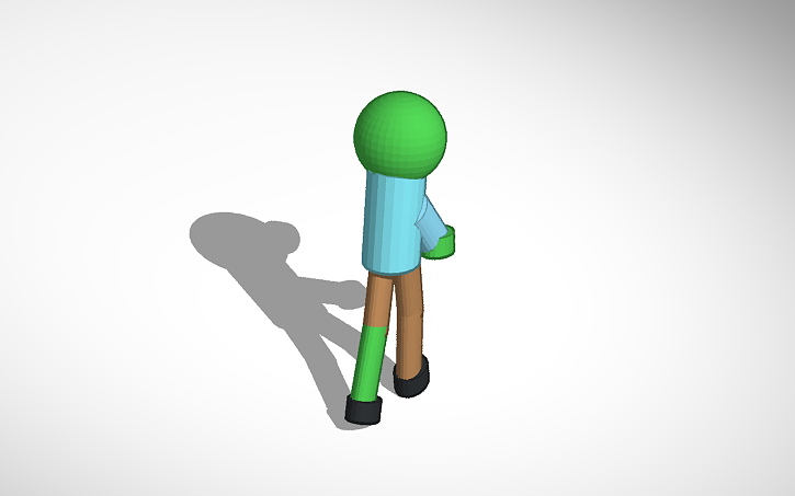 3D design zombie meeple - Tinkercad