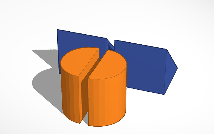 3D design wedges print cylinders - Tinkercad