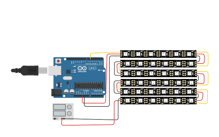 Circuit design 6x6 grid | Tinkercad