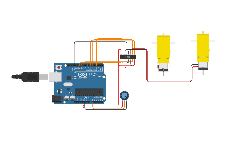 Circuit design Tank 0.0 - Tinkercad