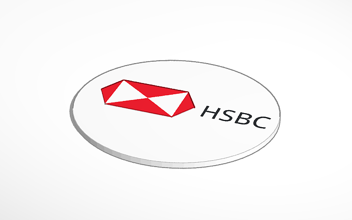 3D design HSBC logo | Tinkercad