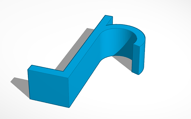 3D design curtain rod holder - Tinkercad