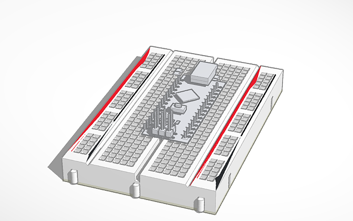 3d Design Copy Of Arduino Nano Icsp Pins Up Tinkercad