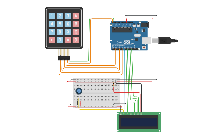 Circuit design Calculadora no Arduino - Tinkercad