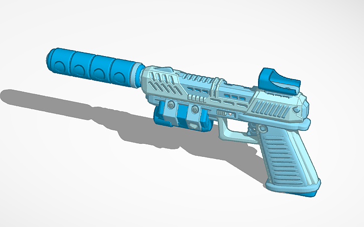 3D design The "Ice Viper" Full Tactical Pistol. - Tinkercad