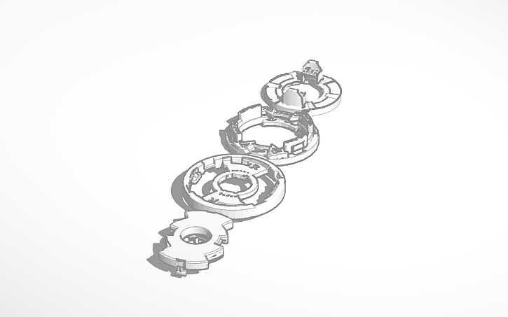 3D design Beyblade burst sparking dual spin ring infinity lock - Tinkercad