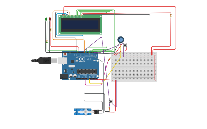 Circuit design Microprocessor Door Lock - Tinkercad