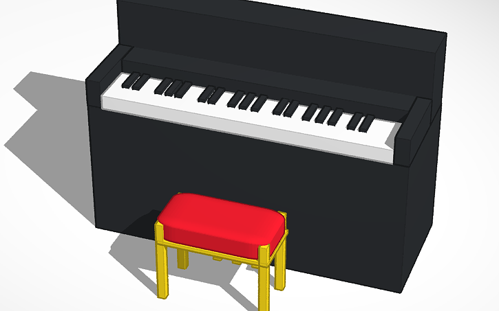 3D design Piano | Tinkercad