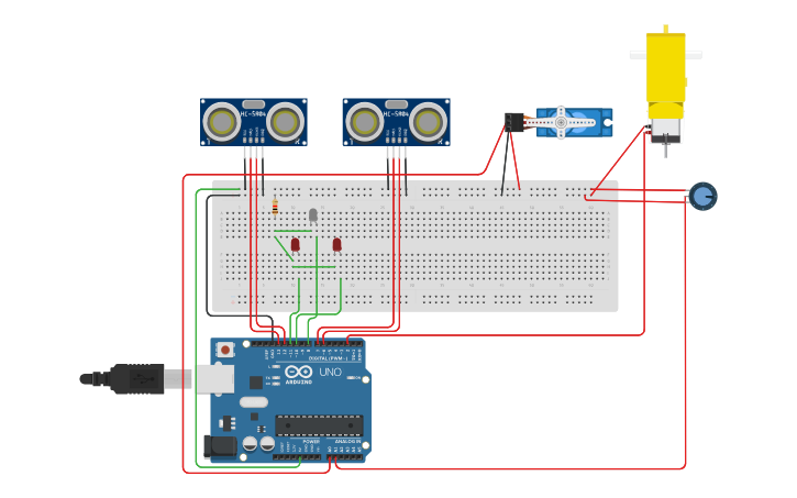 Circuit design sekolah sistem kontrol - Tinkercad