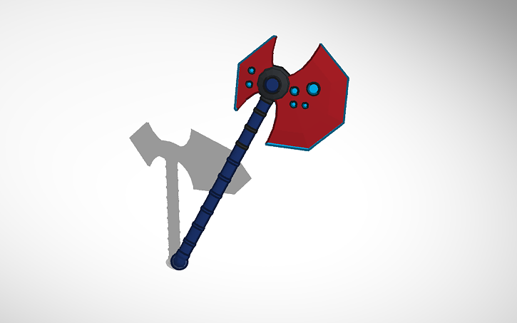 3D design death axe - Tinkercad