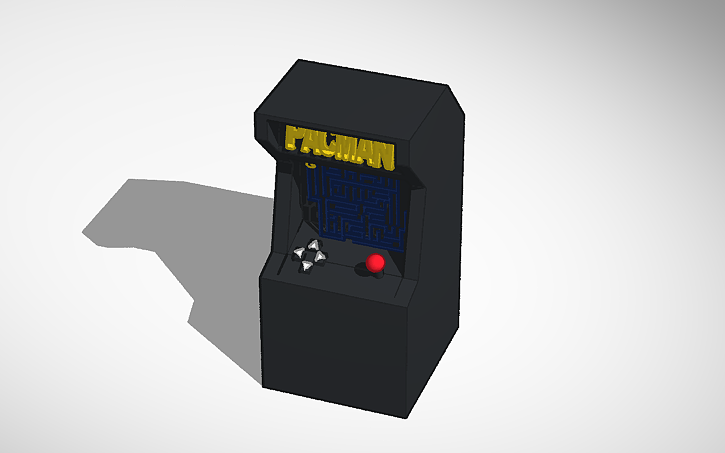 3D design Interactive pacman arcade game - Tinkercad