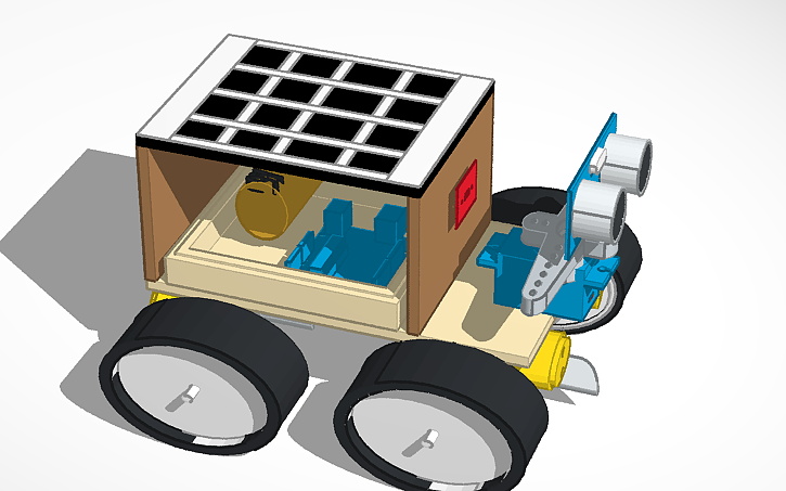 3D design Fully Automated Solar Grass Cutter - Tinkercad